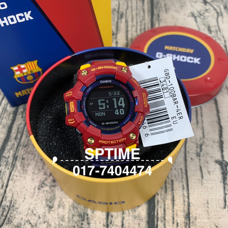 CASIO G-SHOCK X FC BARCELONA Football Club Limited Edition GBD-100BAR ...