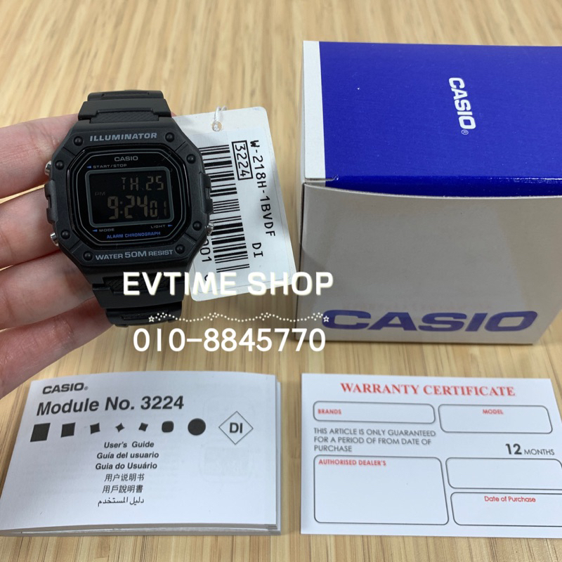 100% ORIGINAL CASIO DIGITAL W-218H-1A / W-218H-1B / W-218H-2A / W-218H ...