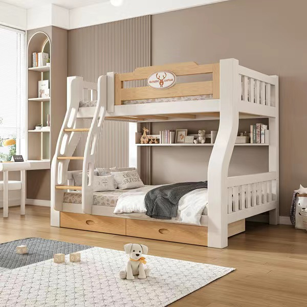 All solid wood mother and child bed children bunk up and down high and ...