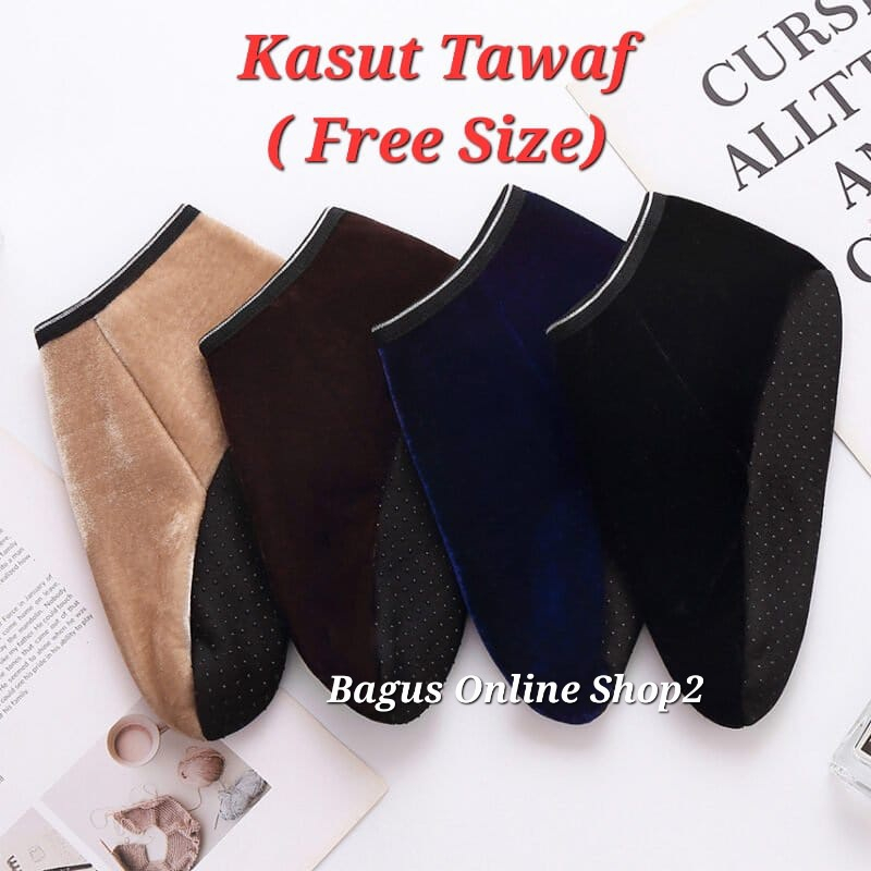 (Anti-Slip)Kasut Tawaf Umrah Haji Tapak Getah Shoes Muslimah Socks hajj ...