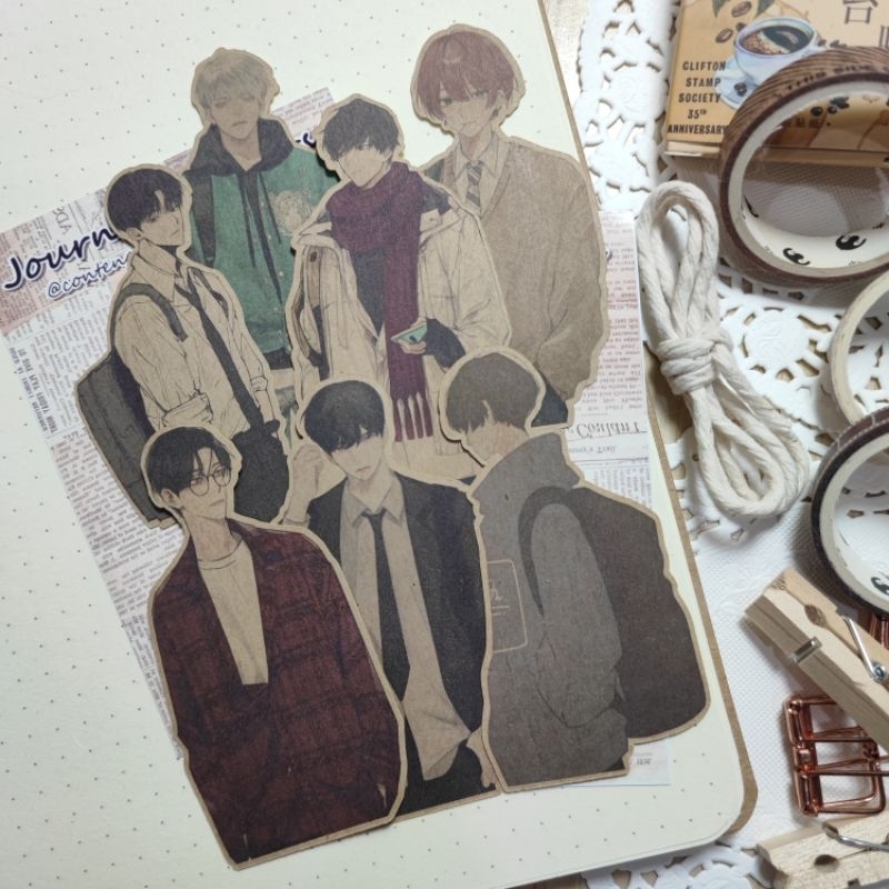 Anime/Manhwa Boy Kraft Sticker Paper | Shopee Malaysia
