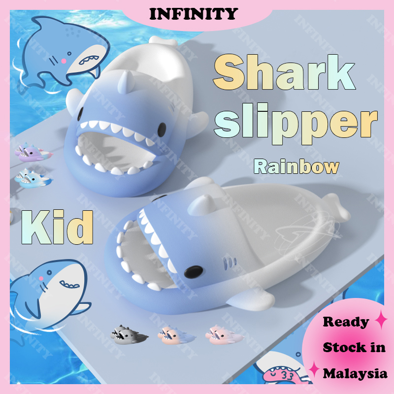 ️READY STOCK ️Kids Gradient Shark Slipper Boys Girls indoor outdoor ...
