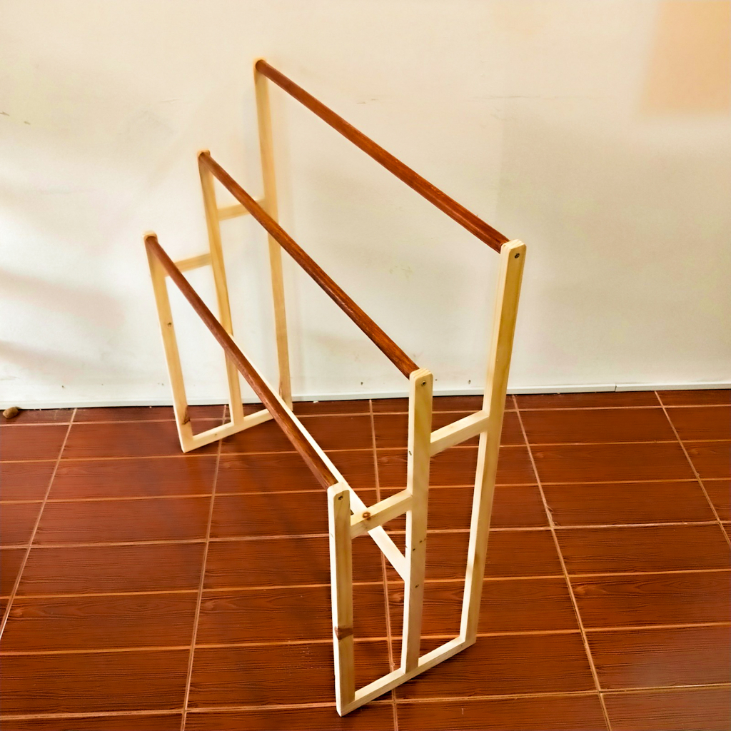 SOLID WOOD Towel Hanger Towel Rack Clothes Drying Rack Clothes Hanger ...