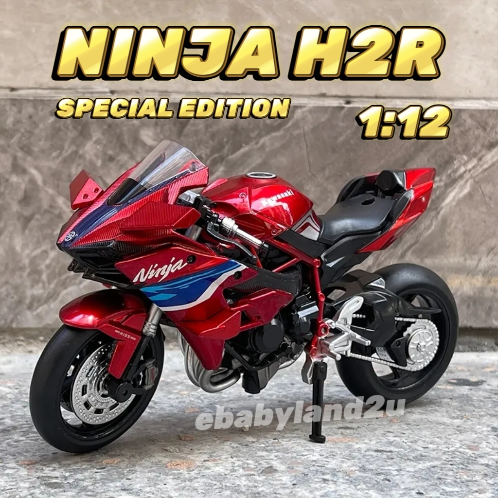 Die Cast Motor Ninja H2R Special Edition Scale 1:12 With Lights And ...