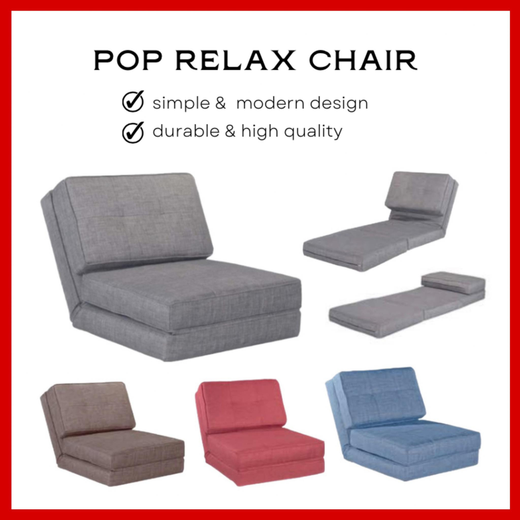 POP Relax Chair Sofa Lazy Sofa Adjustable Single Folding Recliner Chair ...