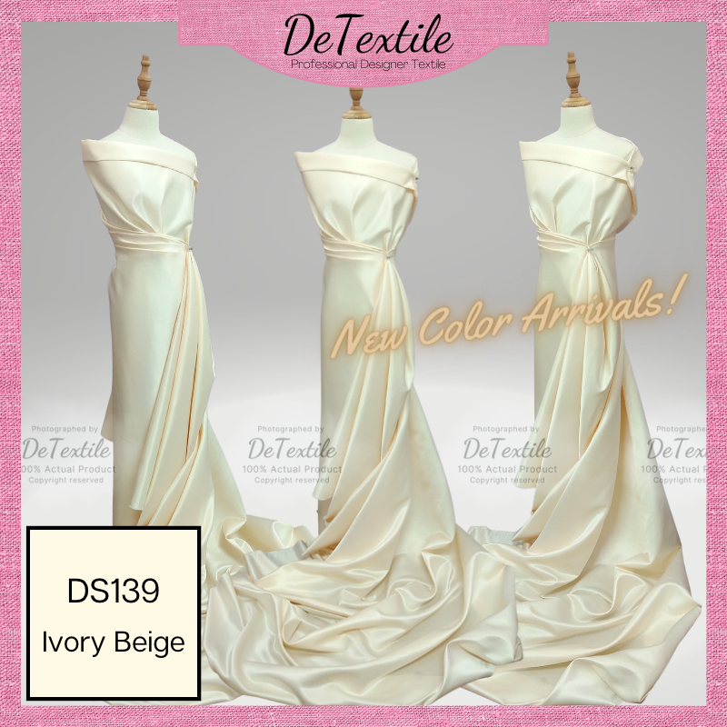 DeTextile Heavy Premium Duchess Satin Bridal Satin Fabric for Wedding ...