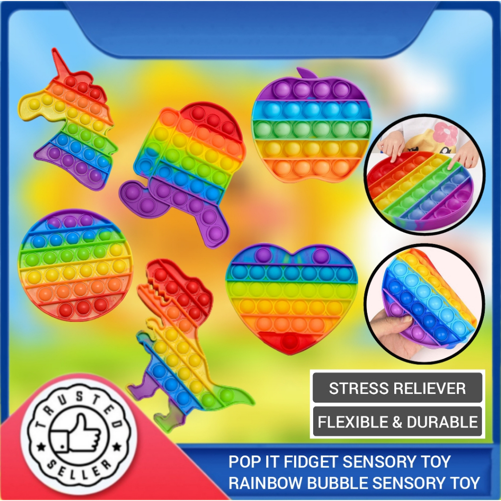 Pop It Fidget Sensory Toy | Squeeze Sensory Toy | Stress Relieve ...