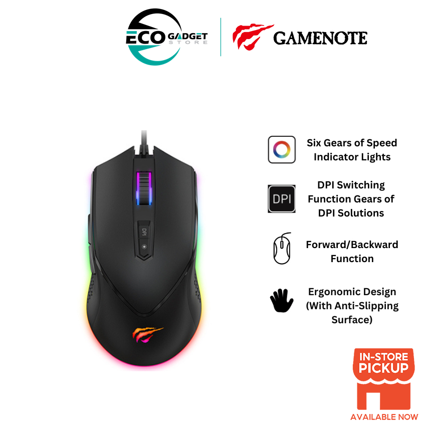 Gamenote | Havit MS814 7000DPI RGB Backlit Programmable Gaming Mouse | Shopee Malaysia