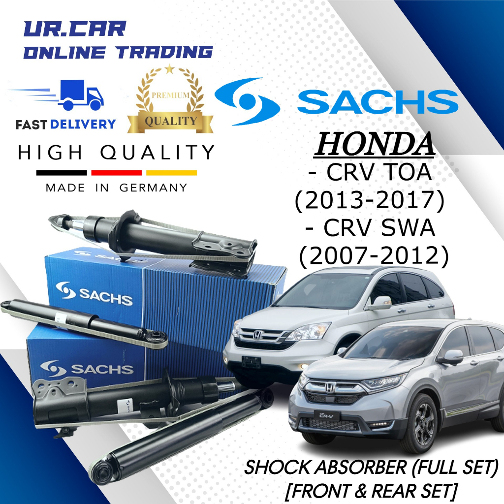 SACHS HONDA CRV TOA (2013 - 2017) , CRV SWA (2007 - 2012) SHOCK ABSORBER FULL SET / FRONT (DEPAN ...