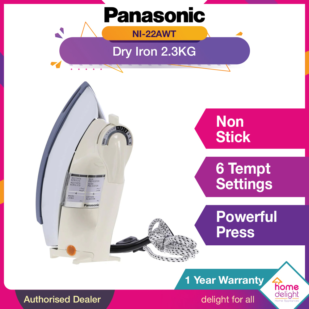 Panasonic Non-stick Dry Iron 2.3KG NI-22AWT / NI-25AWT | Shopee Malaysia