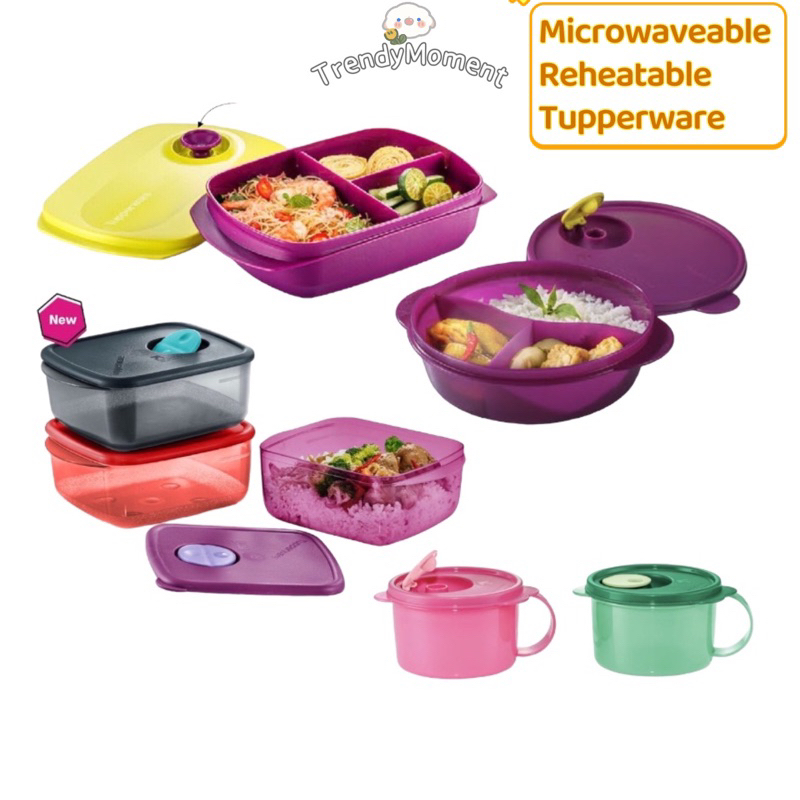 💜READYSTOCK💜 Tupperware Crystalwave divided dish/ Rock N Serve ...