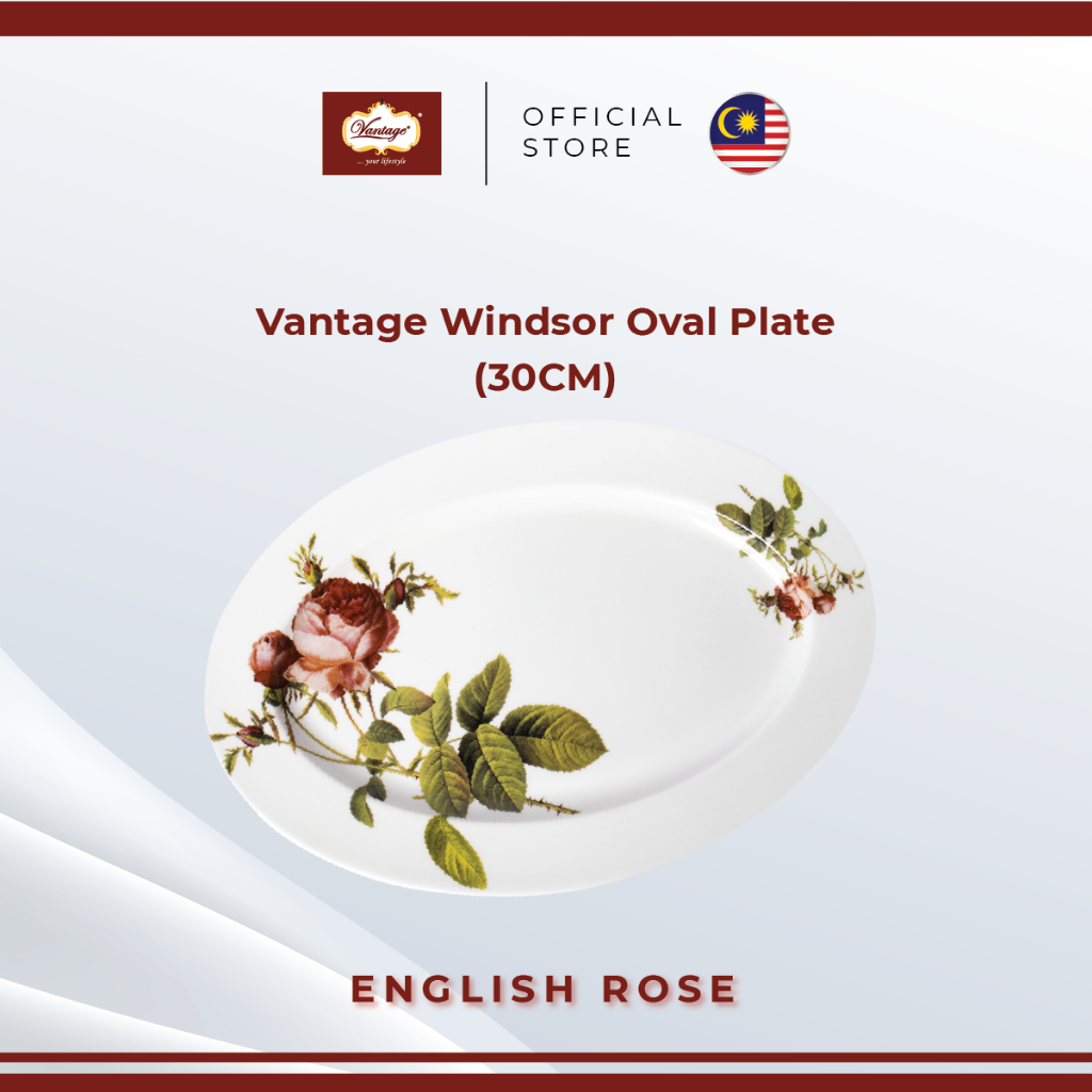 Vantage Fine Porcelain Windsor Oval Plate 30CM (Windsor without Gold ...