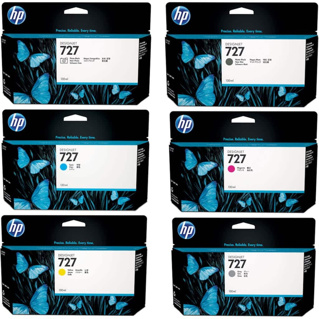HP 727 130-ml Photo Black/ Matte Black/ Gray/ Cyan/ Magenta/ Yellow ...