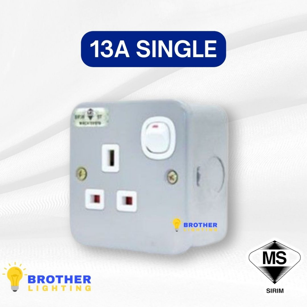 [SIRIM] 13A Metal Box Socket Extension 1.5mm Fajar Cable Wire 1/2 Gang ...