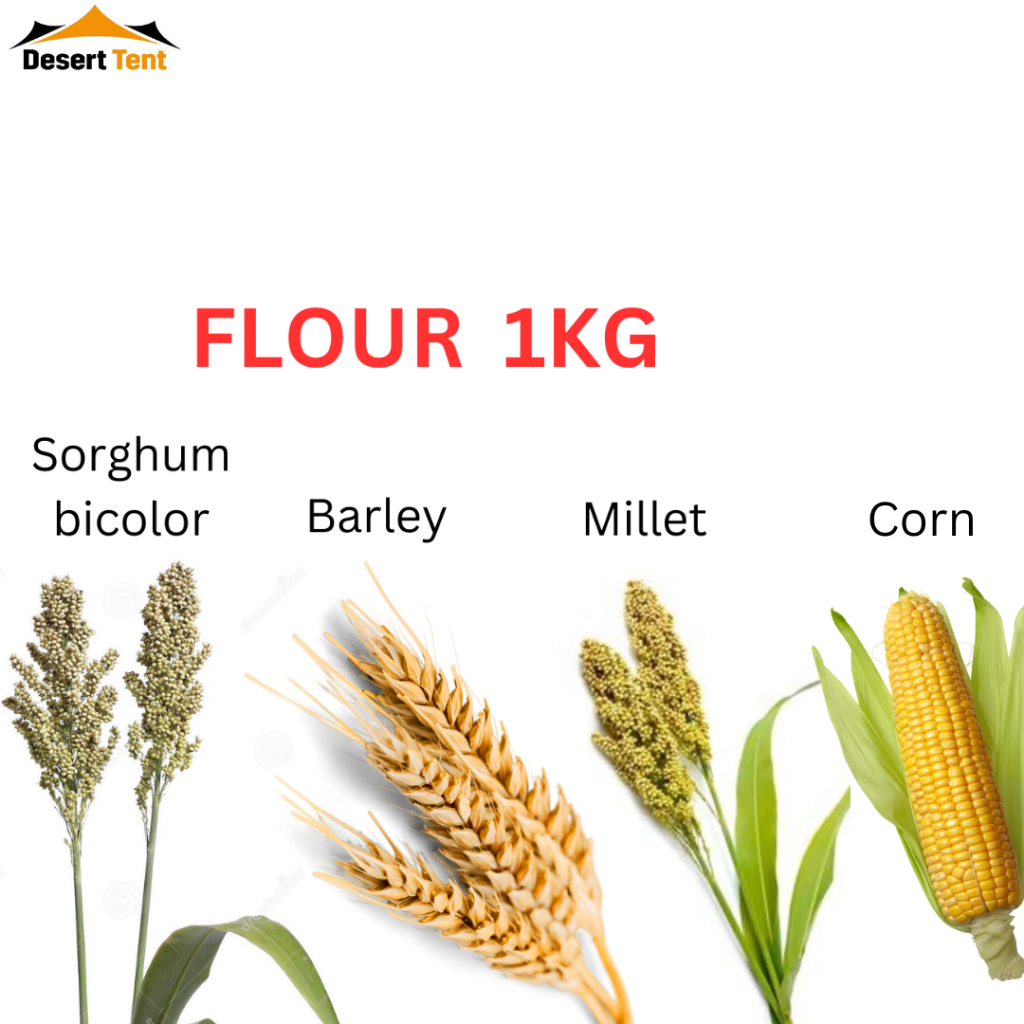 Flour/Tepung Sorghum bicolor Yemani ,Barley,Millet ,Corn 1KG ( ذرة ...
