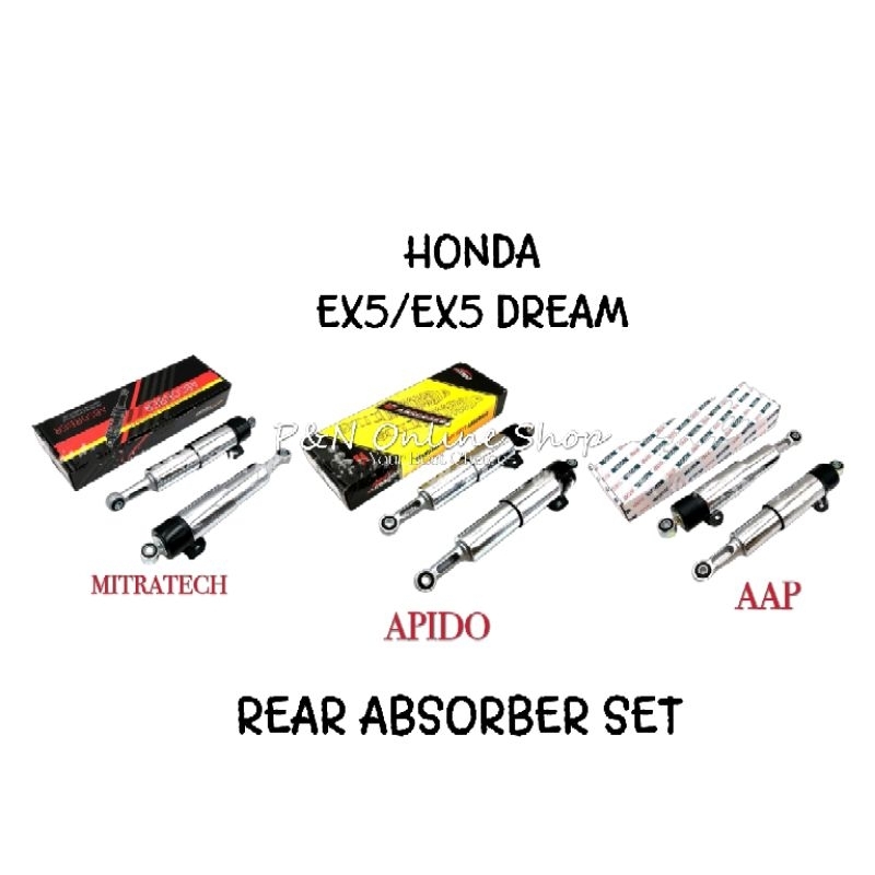 HONDA EX5 / EX5 DREAM REAR ABSORBER SET (MITRATECH/APIDO/AAP) | Shopee ...