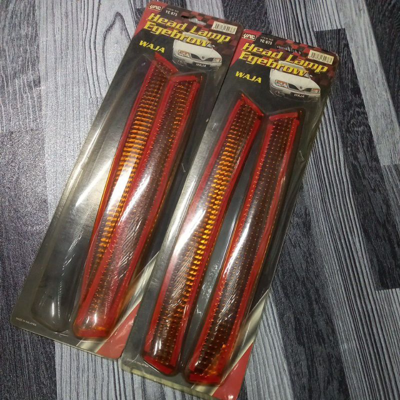YAC Proton Waja Headlamp Eyebrow Oren | Shopee Malaysia
