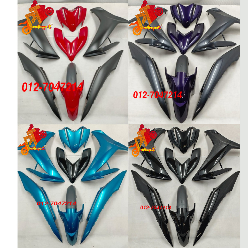 Yamaha LC 135 V8 V8 Fi Cover Set Black Hitam Kosong OEM | Shopee Malaysia