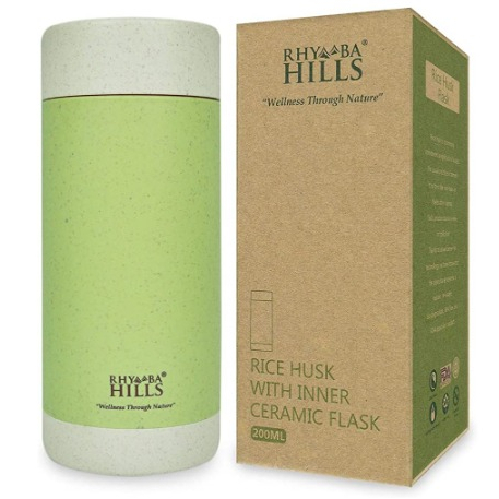 Rhymba Hills Eco-Friendly Rice Husk Flask with Inner Ceramic Wall ...