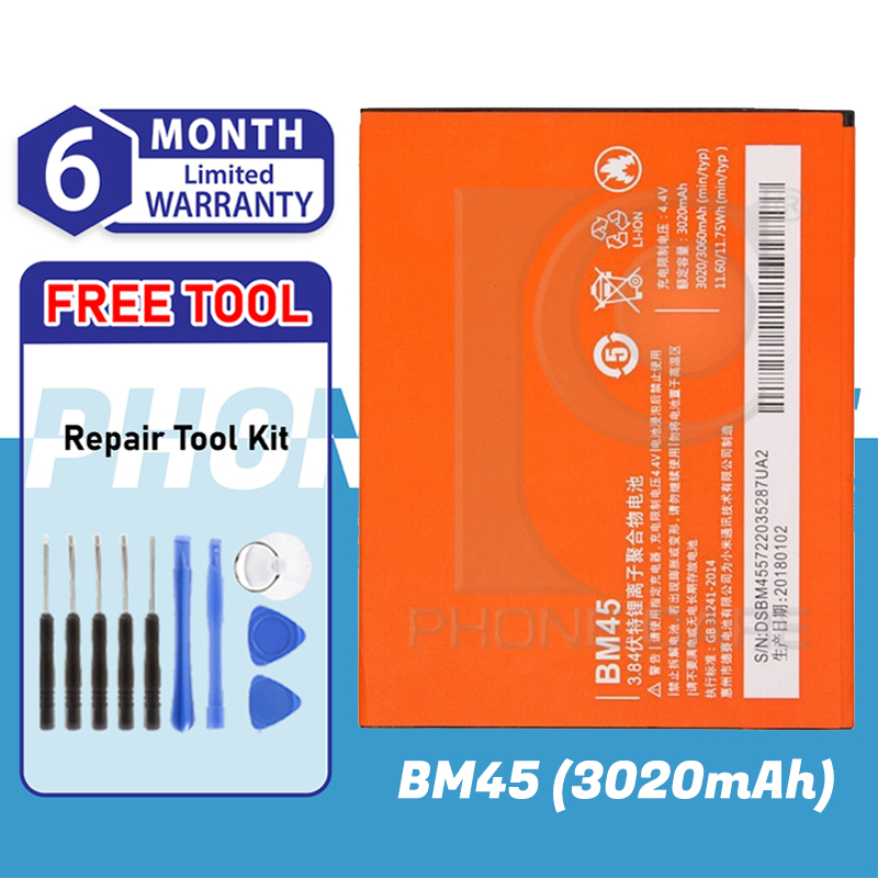 Battery Bateri BM45 For REDMI NOTE 2 (3020 mAh) | Shopee Malaysia