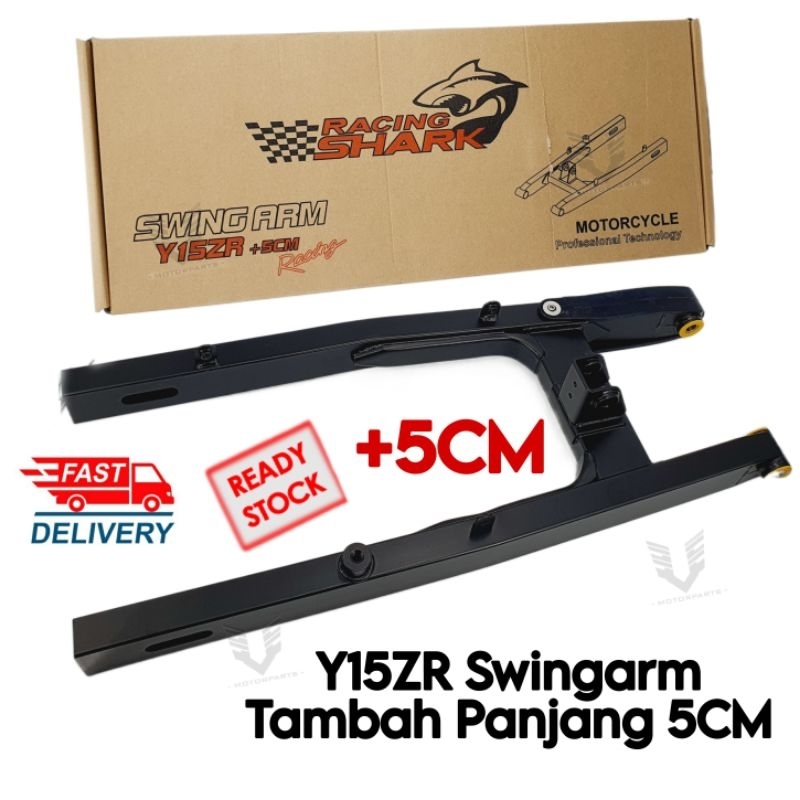 SHARK RACING Y15ZR Y16ZR SWING ARM ORI + 5CM TAMBAH PANJANG 5CM SWING ARM STANDARD STD ARM ...