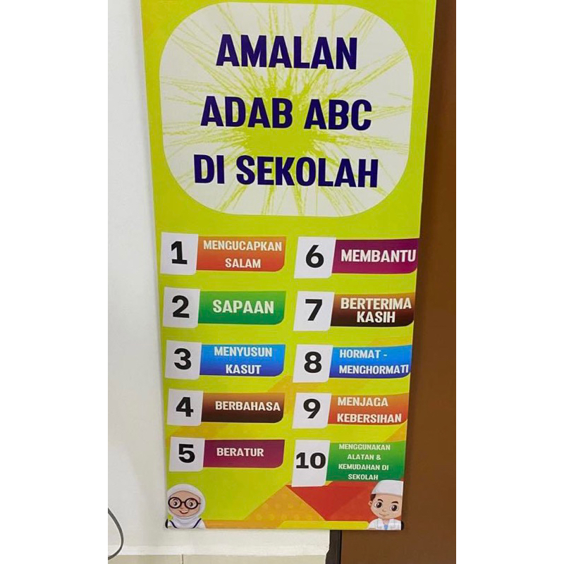 Reafy Stock/Bunting ABC/Amalan Adan ABC/Anak Yang Baik Lagi Cerdik ...