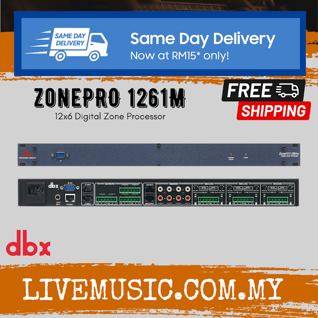 Dbx By Harman ZonePRO 1261m 12x6 Digital Zone Processor ( ZonePRO-1261m ...