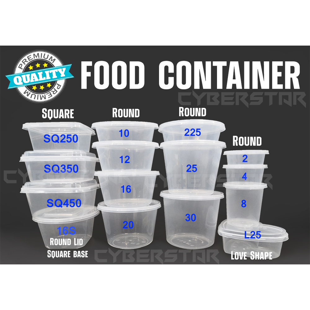 Premium Quality(Hard Break Type)Plastic Food Container/Bekas Bungkus ...