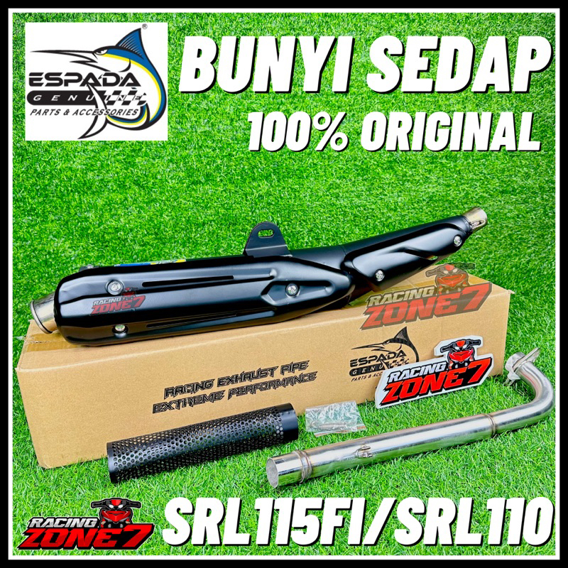 100% ESPADA SRL115Fi SRL115ZR SRL110 28mm E4 STD Open Racing Exhaust Pipe/ ekzos pipe Lagenda ...