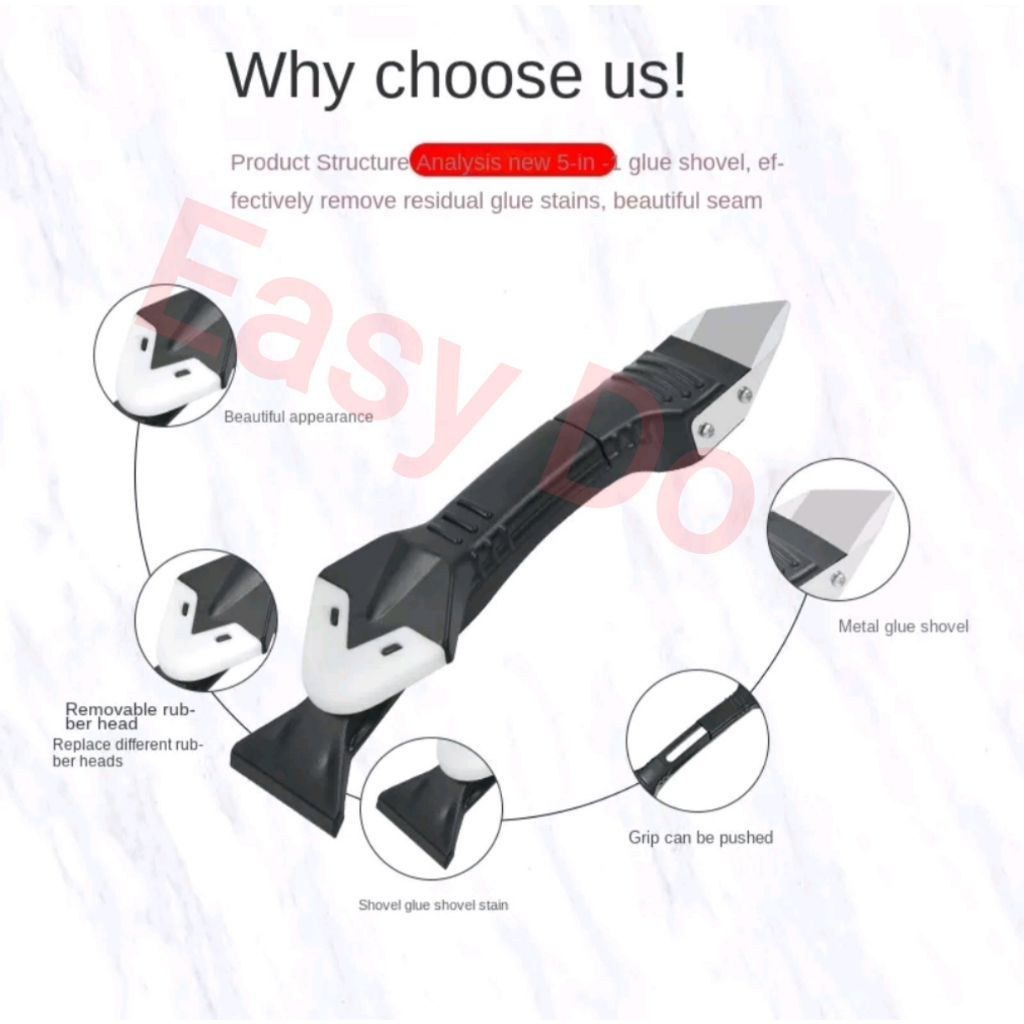 3 in 1 Silicone Removal Caulk Finisher Sealant Smooth Scraper Seam ...