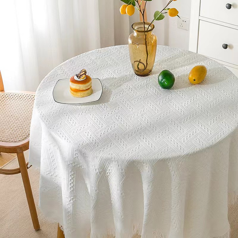INS White T-gird Table Cloth Coffee Table Dining Table Cloth Cloths ...