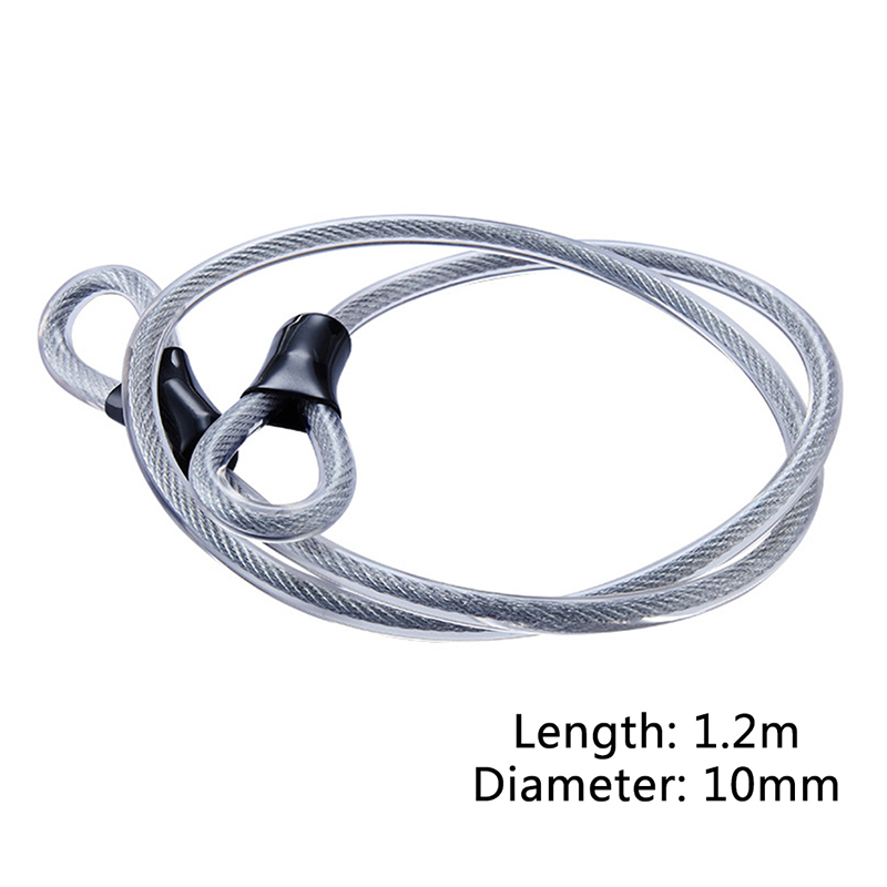 10mm 1.2m Bicycle Lock Wire Cycling Strong Steel Cable Lock MTB Road ...