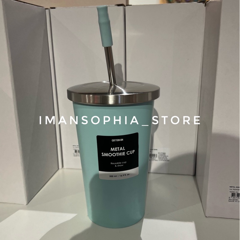 Typo Sipper Smoothy Cup & Metal Smoothie Cup | Shopee Malaysia