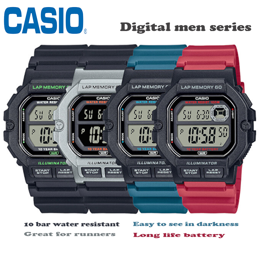 Casio Lap Memory Men Watch WS-1400H | Shopee Malaysia