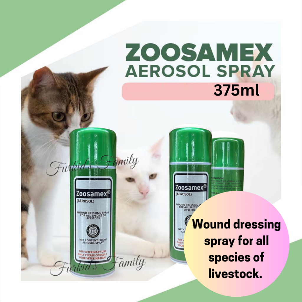 Zoosamex Aerosol Pets Wound Dressing Spray 375ML | Shopee Malaysia