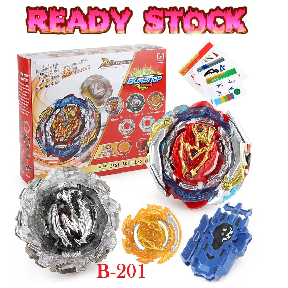 Beyblade Burst BU B-201 Zest Achilles Set with launcher sparkling (3024 ...