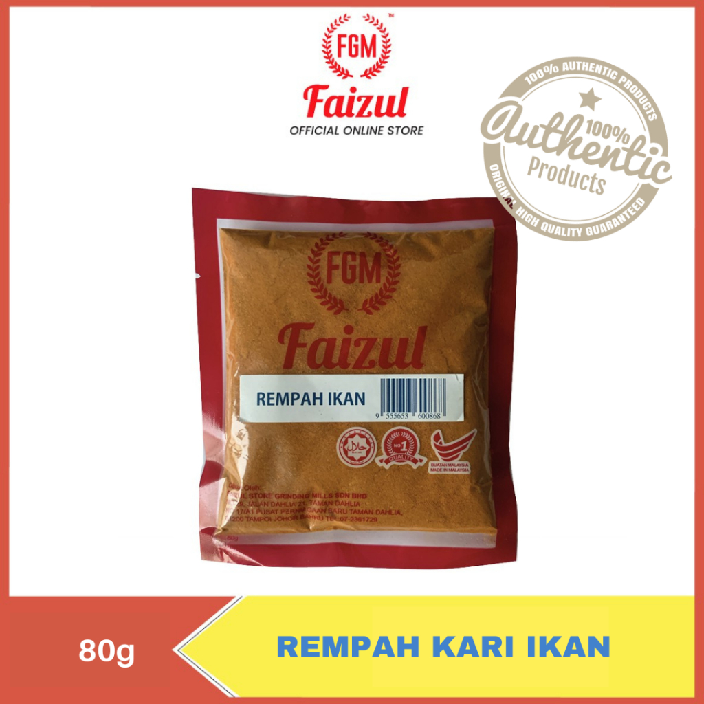 Rempah Kari Ikan FAIZUL / Fish Curry Powder 80G,250G | Shopee Malaysia