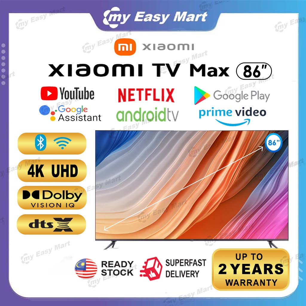 Xiaomi TV Max 86 Inch 4K UHD / 75 Inch Q1 Mi TV | Mi Smart Android TV ...