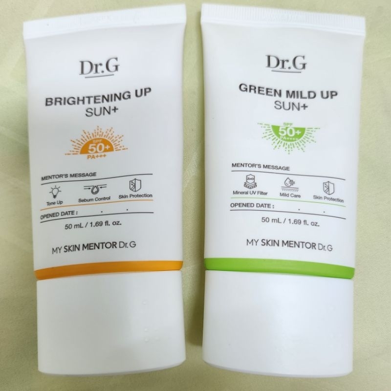 Dr.G Suncreen Green Mild Up Sun+/ Brightening Up Sun+ (Mildly Used ...