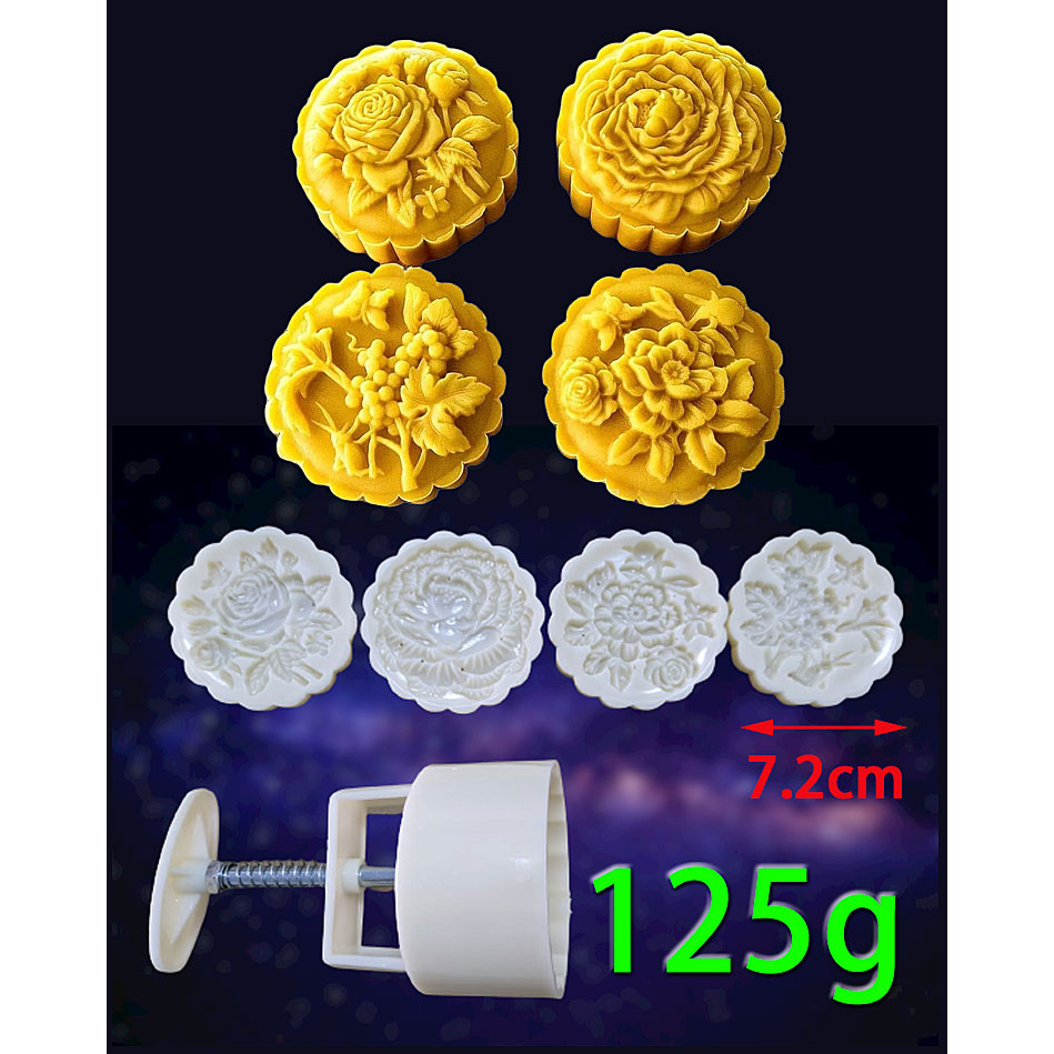 125G MID-AUTUMN AUSTINE ROSES GRAPE VINES MOONCAKE MOULD 4 IN 1 PL1046 ...