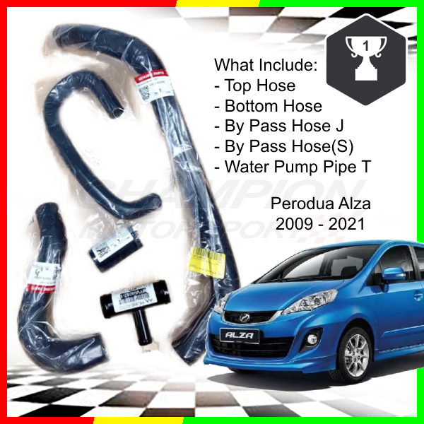 Original Perodua Radiator Hose Set Complete with By Pass Hose Metal ...