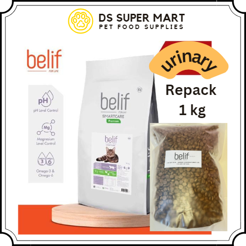 Belif Smartcare Premium Cat Dry Food Urinary Repack 1kg | Shopee Malaysia