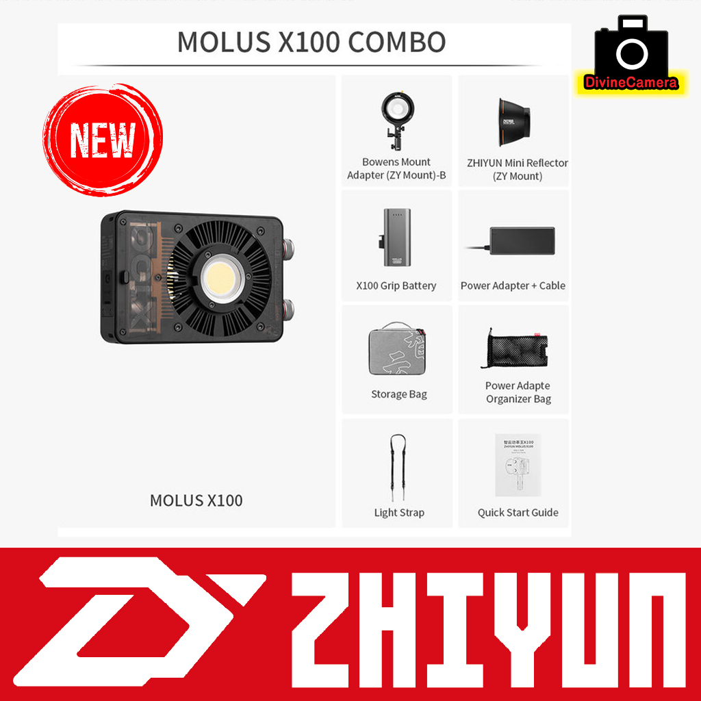 Zhiyun MOLUS X100 Bi-Color Pocket COB Monolight (Combo Kit) (Pro Kit) | Shopee Malaysia
