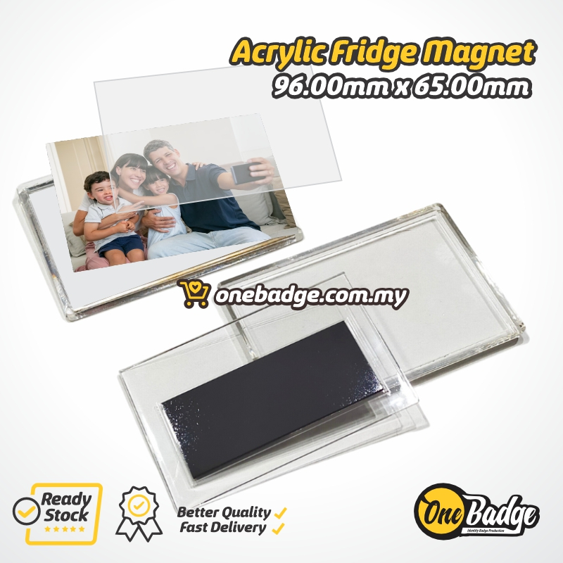 Rectangle Acrylic Fridge Magnet Material- 96mm x 65mm | Reusable ...