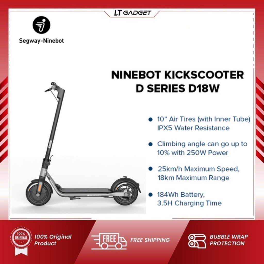 Xiaomi Segway-Ninebot KickScooter D Series D18W/D38U - Original 2 Years ...