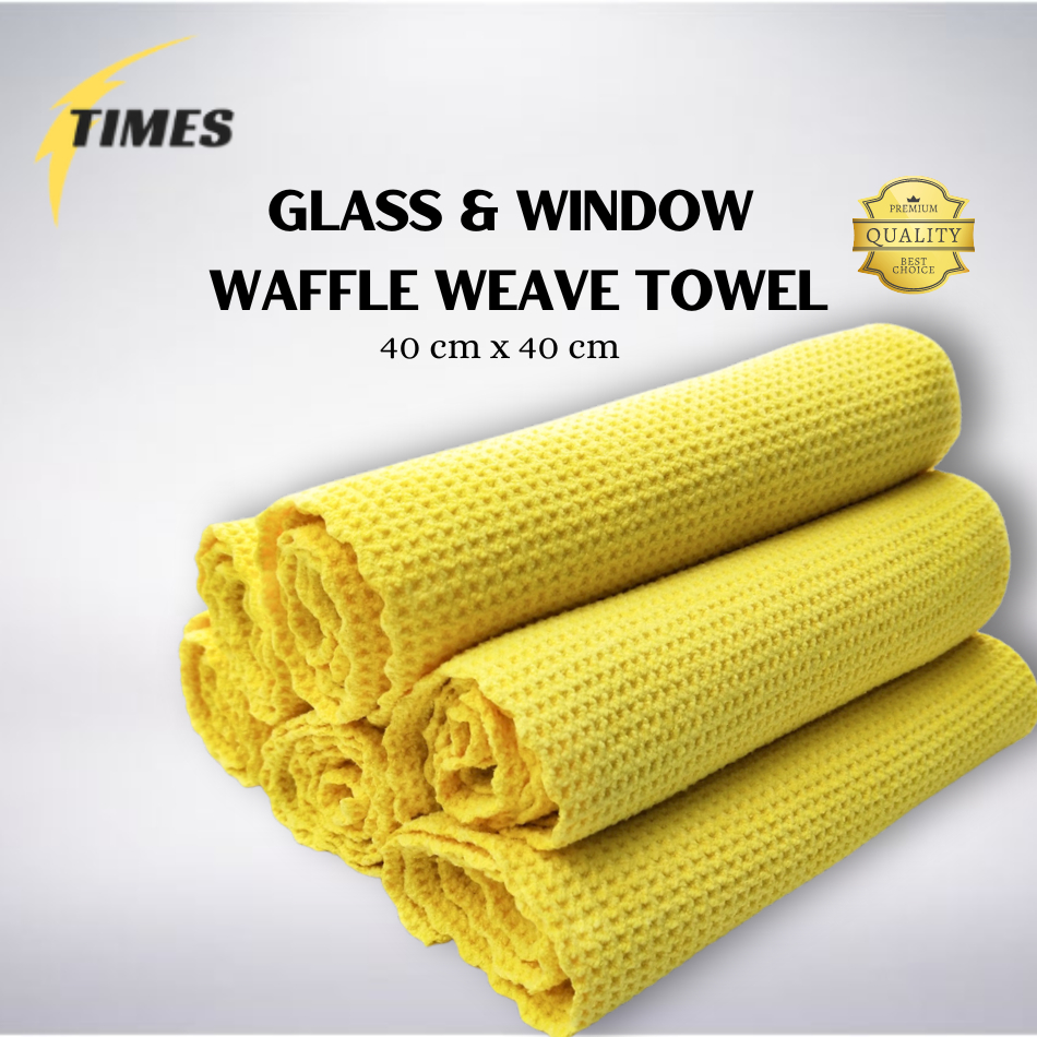 Window Glass Microfiber Waffle Weave Towel Glass Cleaning Cloth Car ...