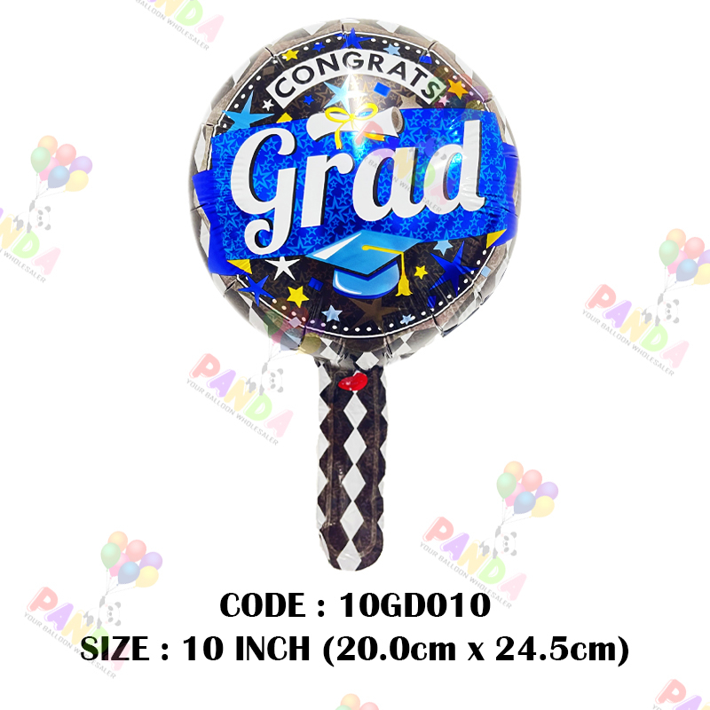 [PANDA] 10 Inch Printed Graduation & Grad & Congratulation Convo Foil ...