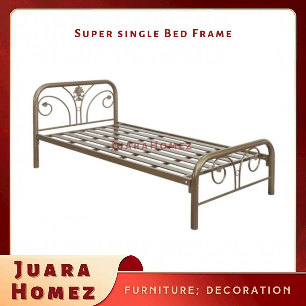 (1katil 1 order) BASE TEBAL Super Single Bed Frame/Metal Bed/Bedroom ...