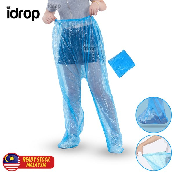 idropmy Disposable Waterproof Full Cover Rain Pants / Seluar Hujan ...