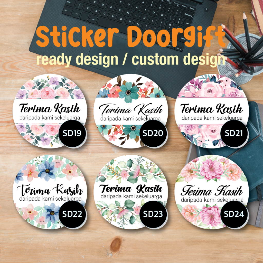 Sticker Doorgift / sticker terima kasih / thank you sticker new ...